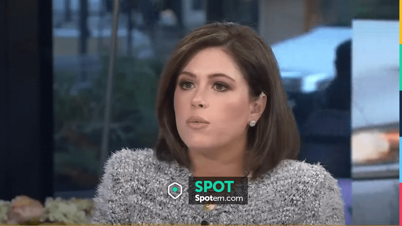 L'Agence Una Crop Eyelash Tweed Cardigan worn by Chloe Melas as seen in ...