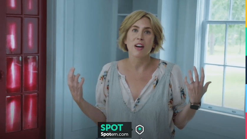 Free People Women's High Roller Overall Shorts worn by Erin Napier as ...