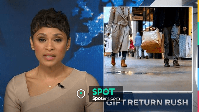 Herve LegerIcon Asymmetrical Body-Con Midi-Dress worn by Jericka Duncan ...