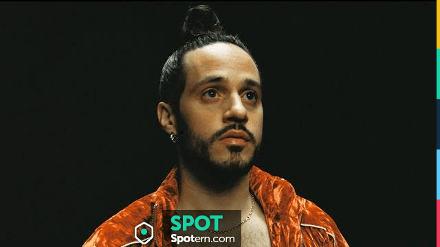 Martine Rose Orange Crushed Velvet Track Jacket worn by Russ in Russ ...