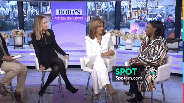 Fashion Nova Get Like Me Coat in Multi Color worn by Simone Biles as ...