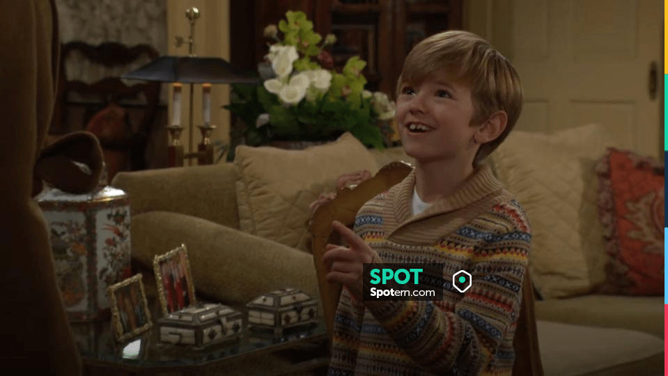 Janie & Jack Fair Isle Shawl Collar Sweater worn by Harrison Abbott ...