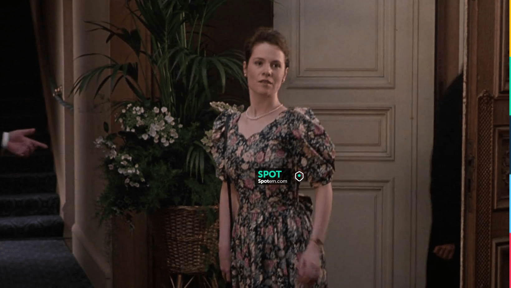 Laura Ashley Romantic Floral Bow Back Dress worn by Serena - Wedding ...