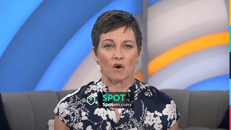 Vince Arboretum Floral Silk Top worn by Stephanie Gosk as seen in Today ...