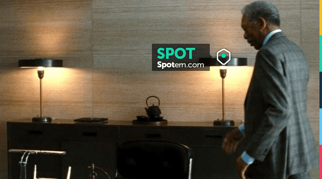 The desk lamp of Lucius Fox (Morgan Freeman) in the Dark Knight Rises ...