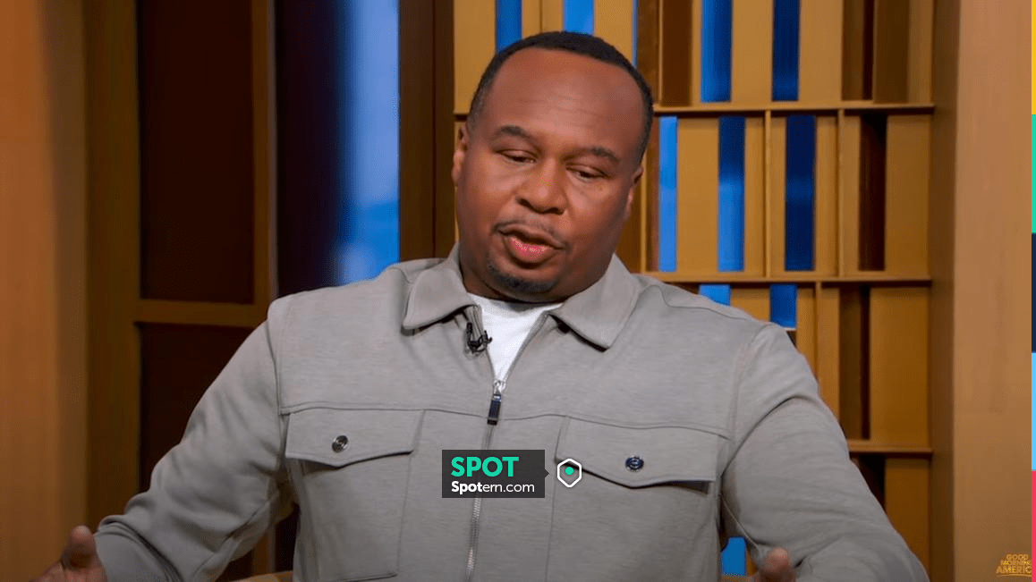 Reiss Medina Interlock Full Zip Jacket worn by Roy Wood Jr. in Good ...