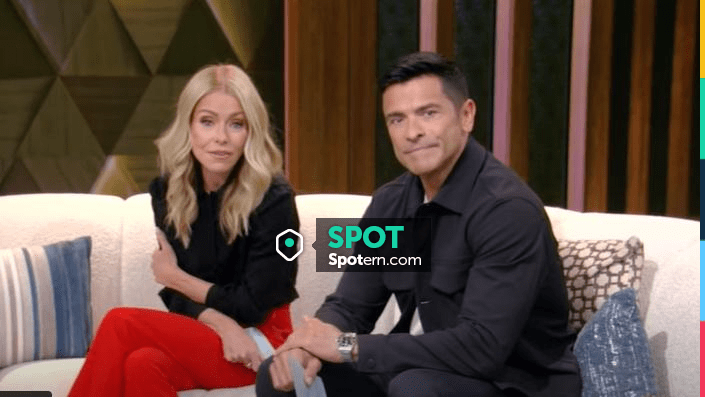 Saint Laurent Shirt in Matte and Shiny Silk worn by Kelly Ripa as seen ...