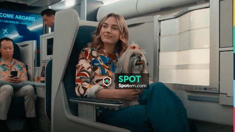 Avec Les Filles Women's Trucker Denim Jacket In Abstract Floral worn by ...