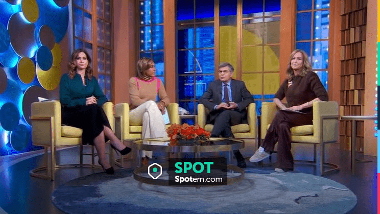 Saint Laurent Wooden Wedge heel Pumps worn by Robin Roberts as seen in ...