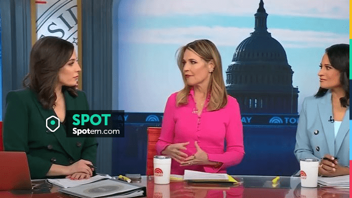 Veronica Beard Miller Dickey Jacket in Pine worn by Hallie Jackson as ...