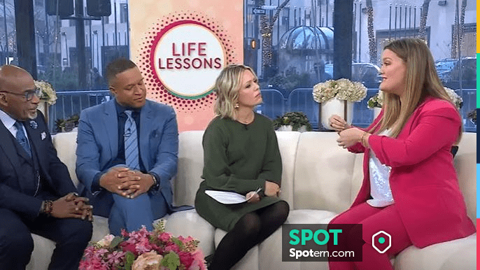 Cinq a Sept Pantalones Brianne en Berry Fizz usados por Jamie Kern Lima ...