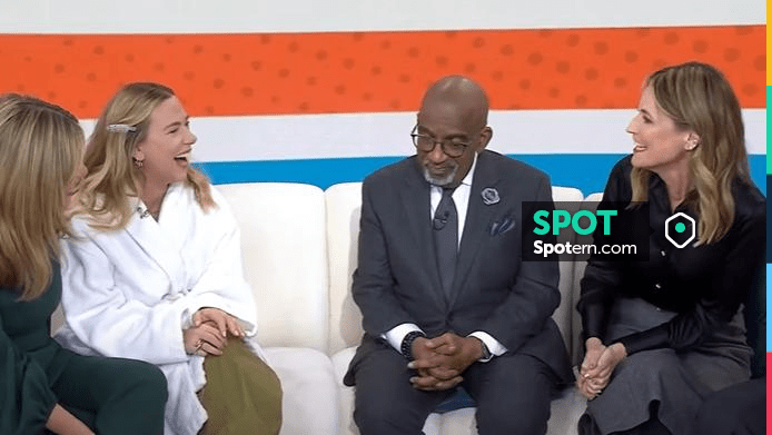 Veronica Beard Monique Long-Sleeve Satin Top worn by Savannah Guthrie ...