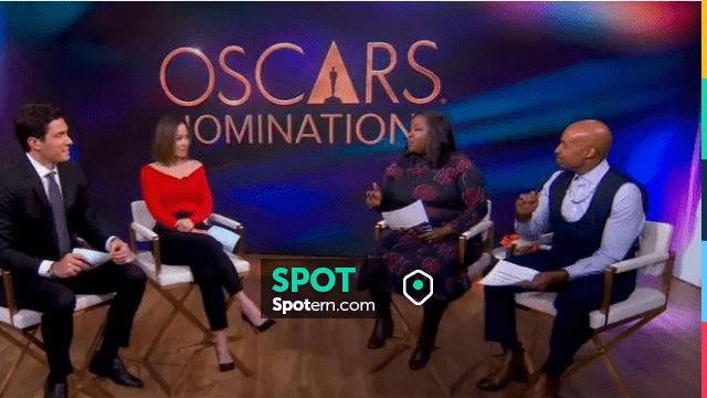 Tanya Taylor Thea Dress in Dark Navy/Mulberry Multi worn by Kelley L ...