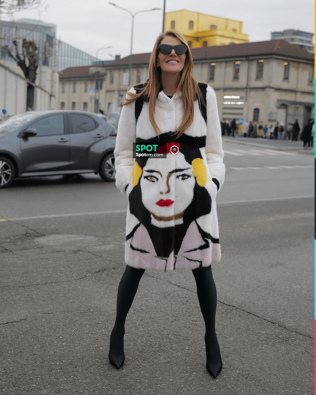 Prada Spring 2014 Face Mink Fur Coat worn by Anna Dello Russo at Prada ...