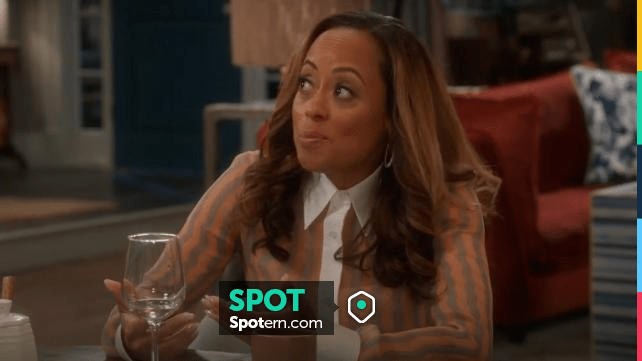 Dries Van Noten Claudio Striped Silk & Cotton Top worn by Ivy (Essence ...