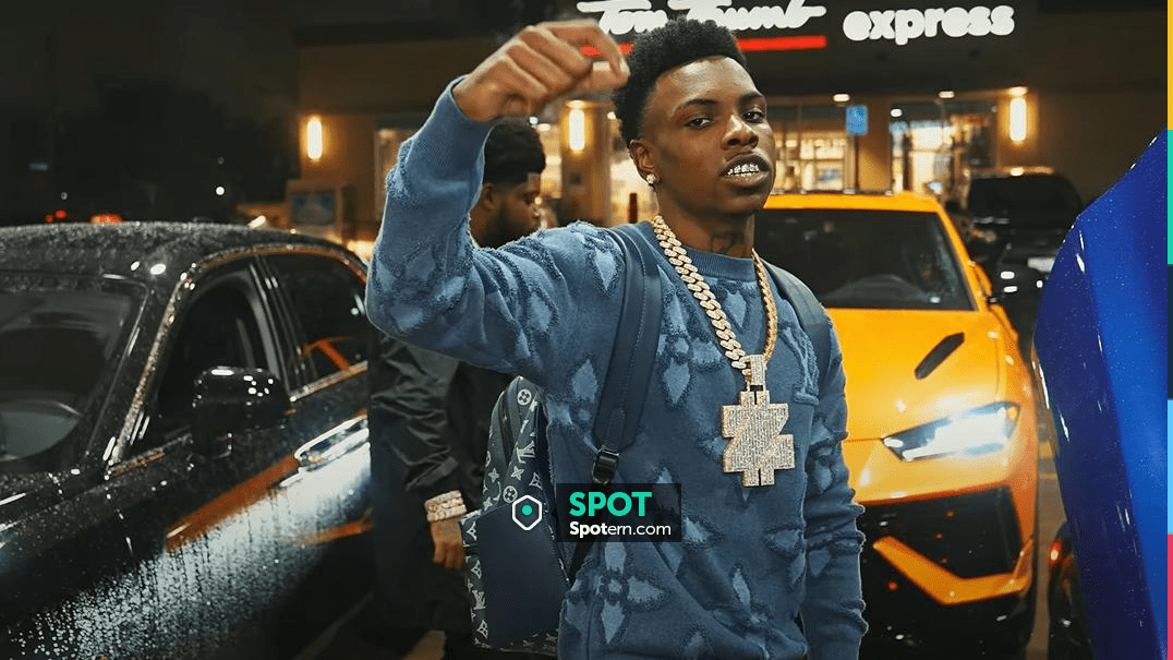 Louis Vuitton Navy & White Monogram 'Discovery' Backpack worn by Zillionaire Doe in Zillionaire ...