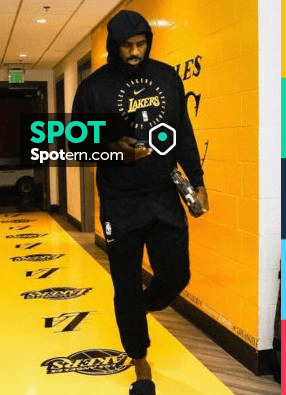 Sweat à capuche Nike Los Angeles Lakers Black Spotlight porté par ...