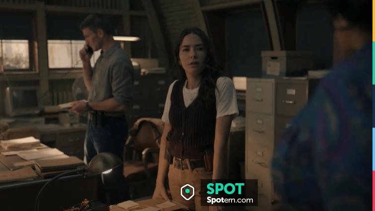 Ralph Lauren High Boy Fit Tan Jean worn by Special Agent Lala Dominguez ...