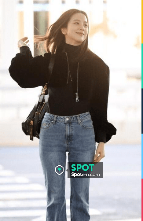 Plac Bleach Flared M63 Denim Pants worn by Jisoo at Airport Incheon on ...
