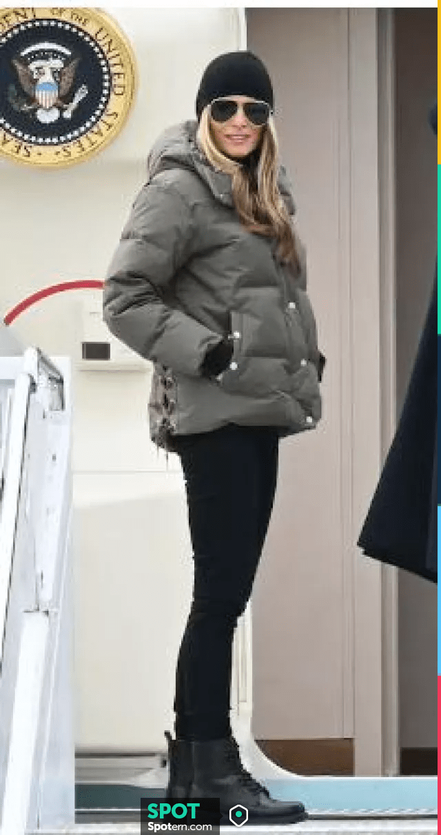 Xappeal Dion Lace Up Boots in Black worn by Melania Trump at Boarding ...