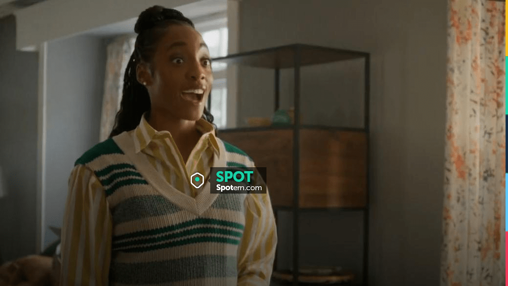 Kule The Hutton Shirt worn by Faith Mitchell (Iantha Richardson) as ...