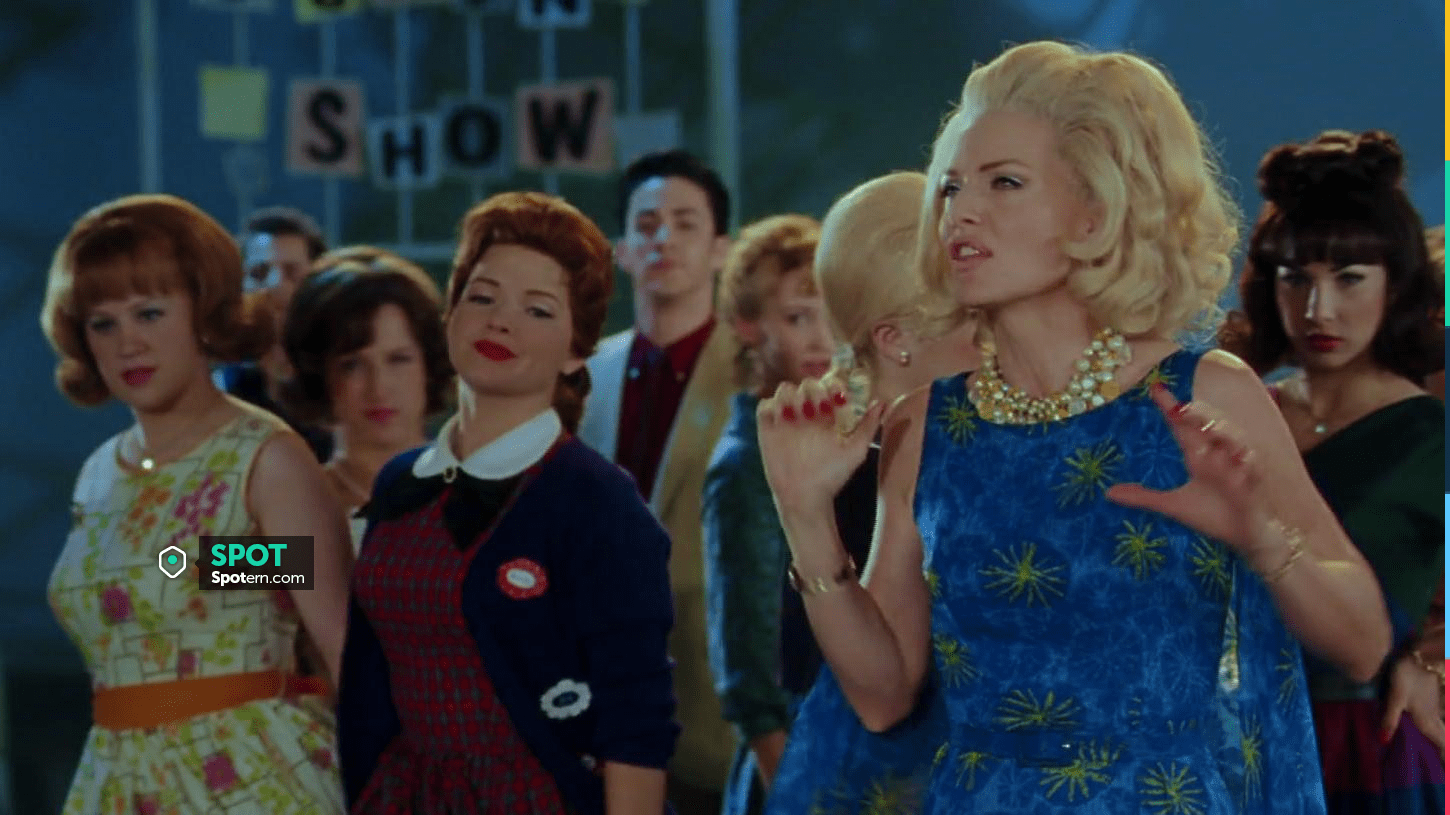 Mode O’Day 60's Orange Belted Waist Floral Dress worn by Vicky - Corny ...