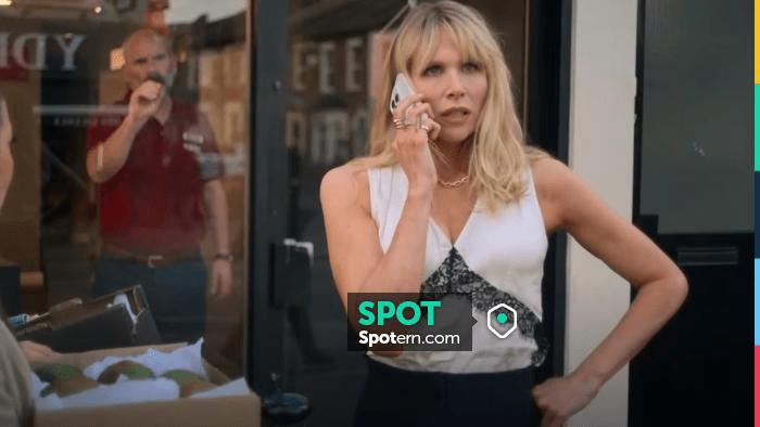 French Connection Ennis Eco Satin Lace Top worn by Amanda (Lucy Punch ...