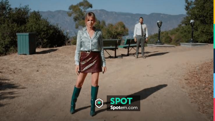 Jeffrey Campbell Knee High Croc Embossed Boots worn by Morgan Gillory ...