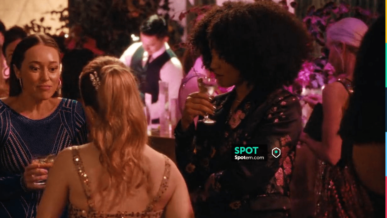 Erdem Floral Blazer worn by Chanelle McAuliffe (Aisha Dee) as seen in Apple Cider Vinegar ...