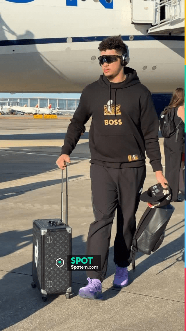 Louis Vuitton Black Monogram Rolling Trunk worn by Patrick Mahomes II on the Instagram account ...