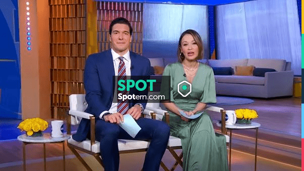 Maje Rome Dress in Green worn by Eva Pilgrim as seen in Good Morning ...