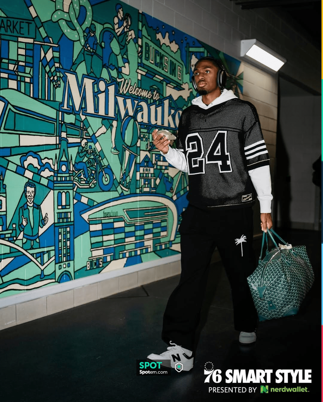 New Balance 480 V1 White Black worn by Tyrese Maxey on the Instagram ...
