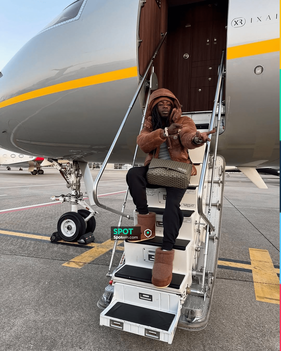 Jacquemus x Moon Boot Brown Mohair Boots worn by Gazo on the Instagram ...