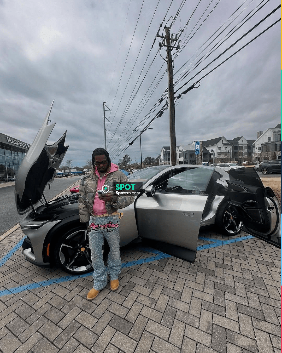 Balenciaga Pink Fruit Sticker Zip Hoodie worn by Offset on the ...