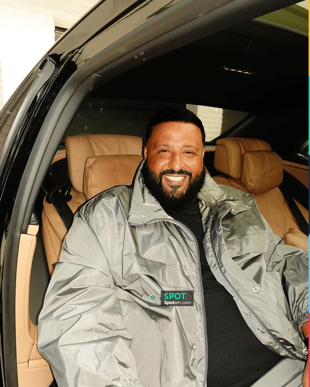 Prada Iron Grey Nylon Windbreaker Jacket worn by DJ Khaled on the ...