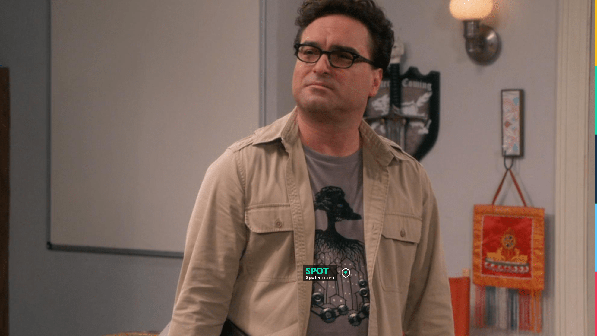 Tree Roots Houses Gears T-Shirt of Leonard Hofstadter (Johnny Galecki ...