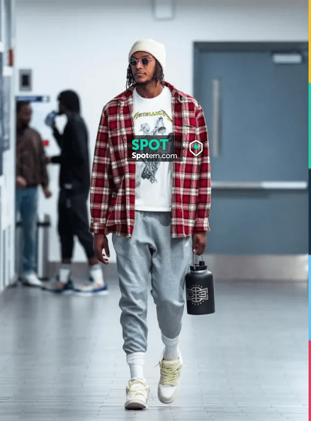 Carhartt Crabapple Red Flannel Shirt worn by Myles Turner on the ...