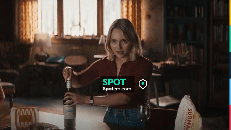 Madewell The Signature Knit Sweater Polo Tee In Claret worn by Alice ...