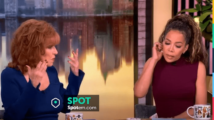 Elie Tahari The Sydney Rib Sweetheart Sweater worn by Joy Behar as seen ...