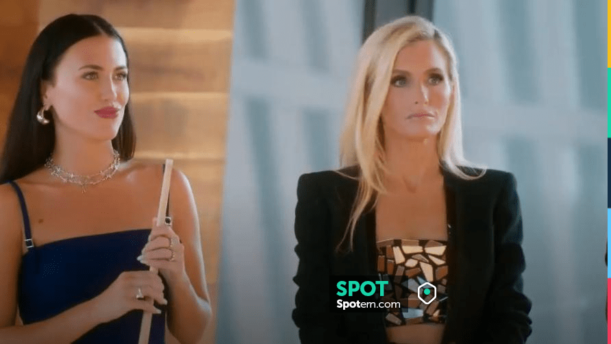 Ramy Brook Sarah Strapless Crop Top In Mirror Mosaic worn by Taylor ...