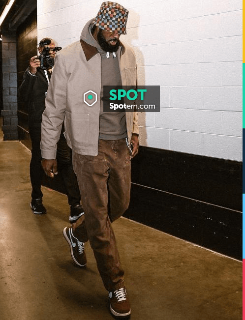 Louis Vuitton Beige Corduroy-Collar Workwear Jacket worn by LeBron ...