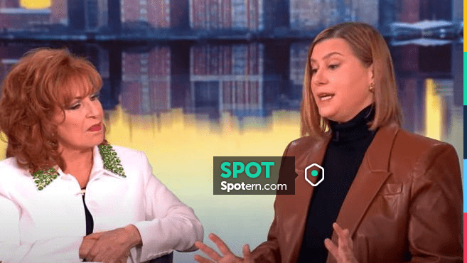 J. Crew Vivienne Blazer in faux Leather worn by Elissa Slotkin as seen ...