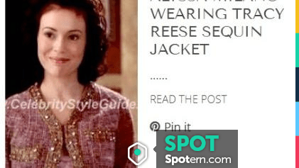 Tracy Reese adornó la chaqueta vintage de tweed rosa usada por Phoebe ...