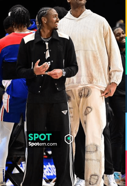 Homme + Femme Black & White-Stripe Relaxed Trackpants worn by Tyrese ...