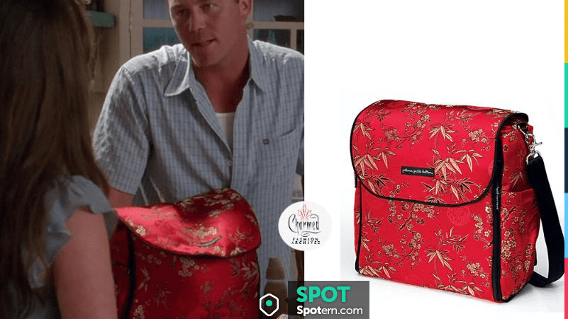 Petunia Pickle Bottom Red Satin Chinoiserie Diaper Bag of Piper ...