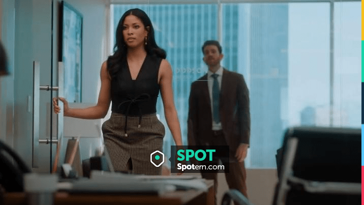 Saint Laurent Pencil Skirt In Vichy Wool worn by Erica Rollins (Lex ...