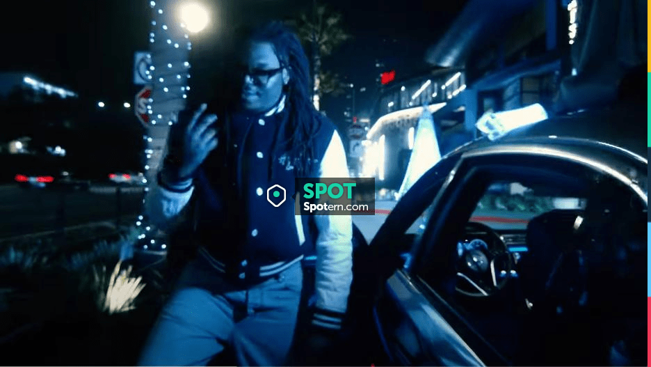 Louis Vuitton Burgundy & White Quilted Sleeve Varsity Jacket worn by ...