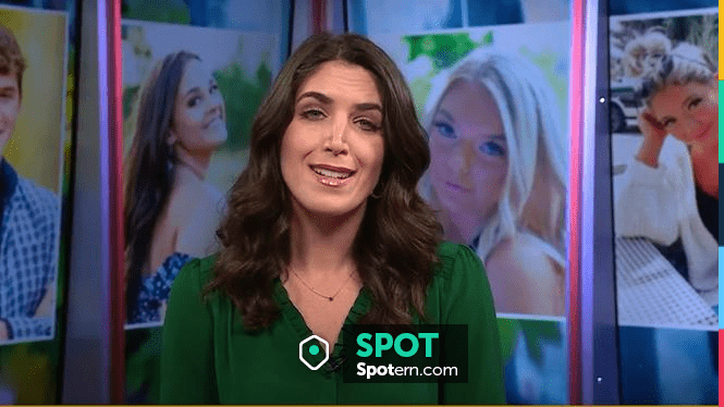 Cece Ruffle V-Neck Blouse worn by Liz Kreutz as seen in Today on March ...