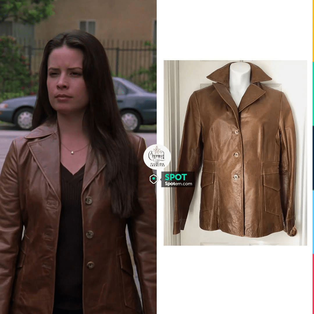 Banana Republic brown Leather Blazer used by Piper Halliwell (Holly ...