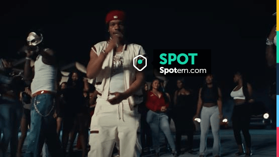 Gucci Cream & Web-Trim Bomber Vest worn by Lil Baby in Lil Baby, Young ...